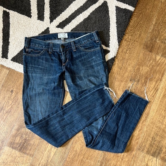 Current/Elliott | Jeans | Current Elliott The Skinny Raw Frayed Hem ...